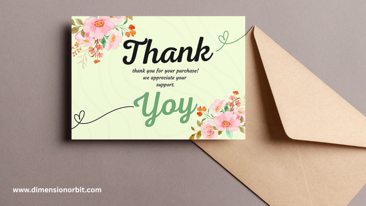 Thank You Card Size A Complete Guide - Dimension Orbit
