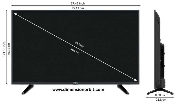 42 Inch TV Width & Height - Dimension Orbit